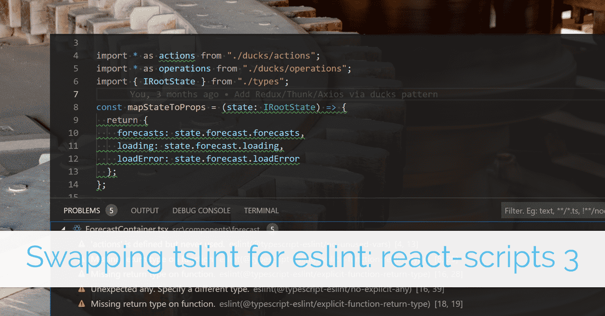 Swapping Tslint For Eslint W React Scripts 300